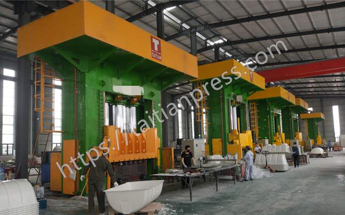 Hydraulic Compression Molding Press Applied in FRP Septic Tank ...